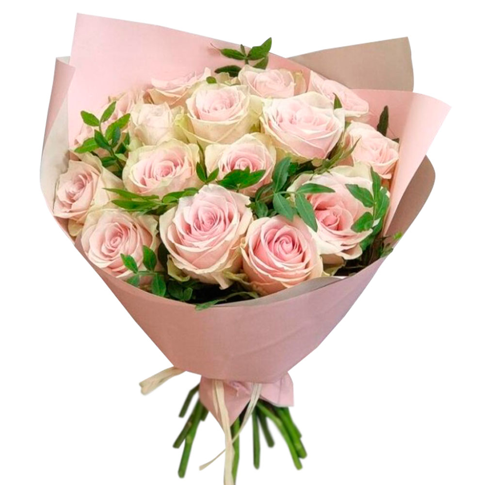 15 роз Pink Athena (Кения) — заказать букет с доставкой в Киев, Одессу ...